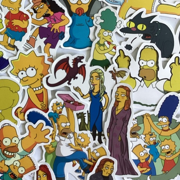 Other | 4 2 25pc Bart Simpson Vinyl Stickers | Poshmark
